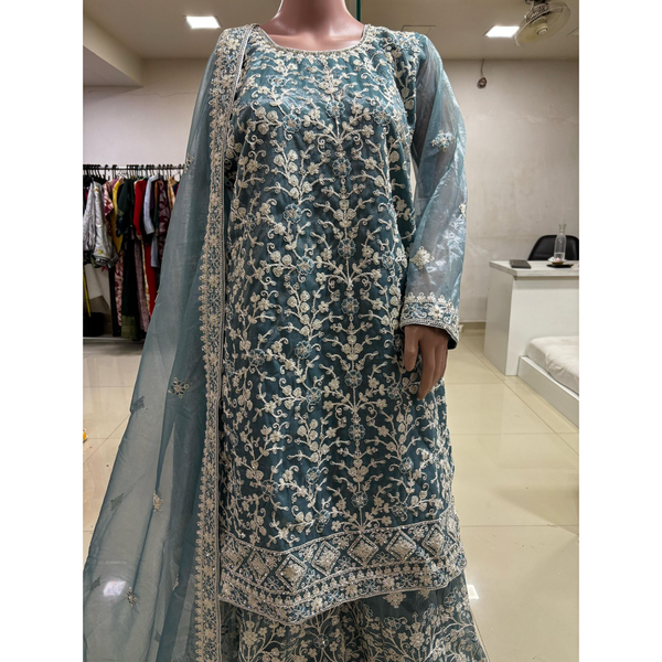 Buy Latest Beautiful PASTEL COLORS Handwork Sharara suits Online Sydney
